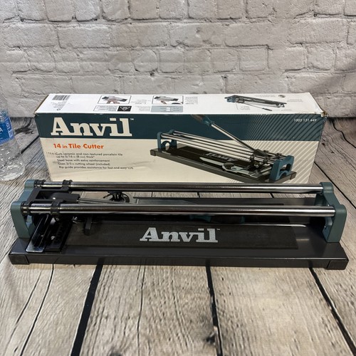Anvil 14 in. Ceramic and Porcelain Tile Cutter with 1/2 in. Cutting ...