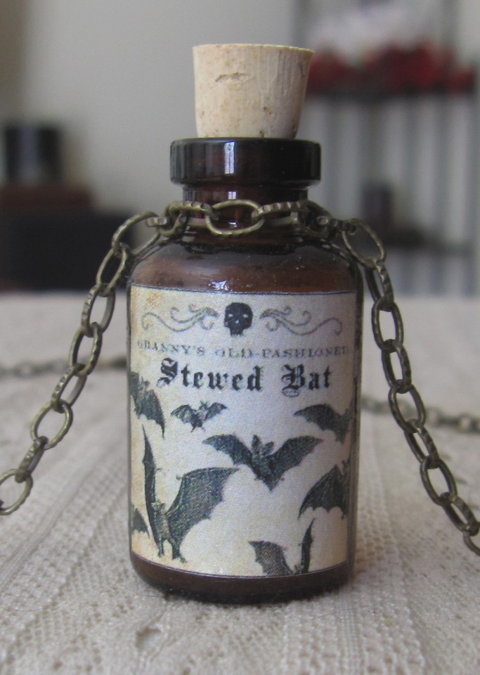 Apothecary Potion Bottle Pendant Poison Necklace Gothic Goth Steampunk ...