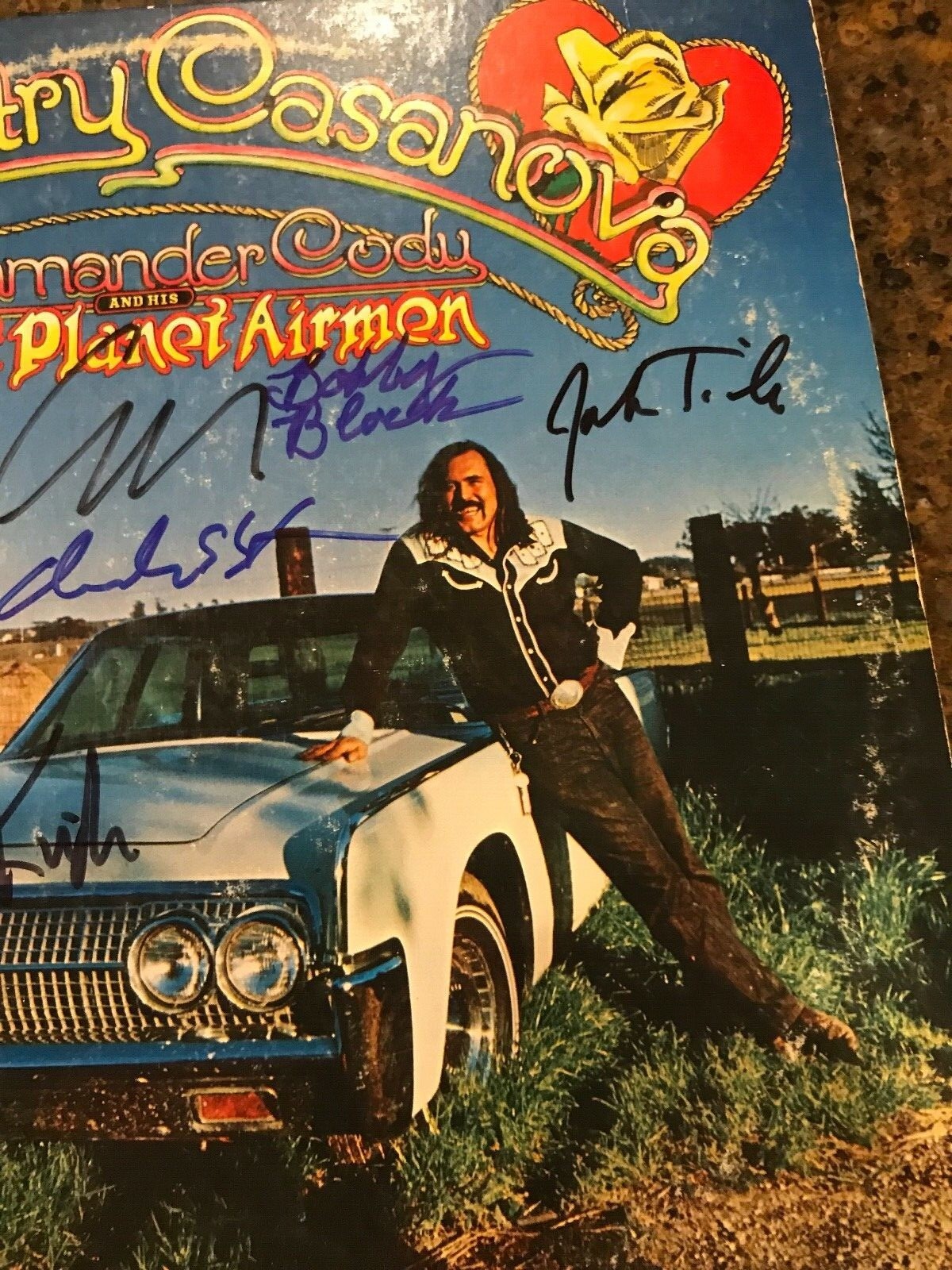 * COMMANDER CODY & HIS LOST PLANET AIRMEN * signed album * COUNTRY ...
