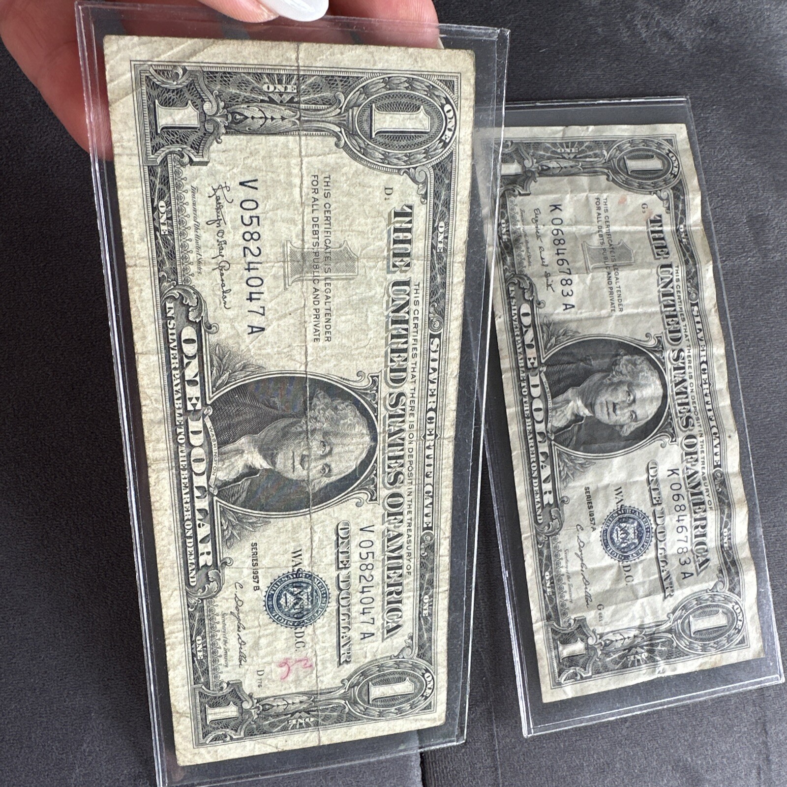 1957 Silver Certificate Rare Dollar Bill Blue Seal US Bill $1 Money ...