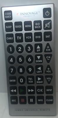 Innovage Products Jumbo Universal Remote Control BIG Easy To Read ...