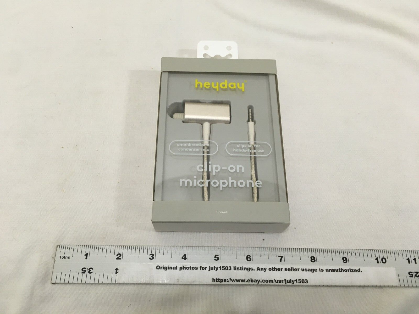 (1) NEW Heyday Clip-On Microphone Omnidirectional Condenser Mic - STONE ...