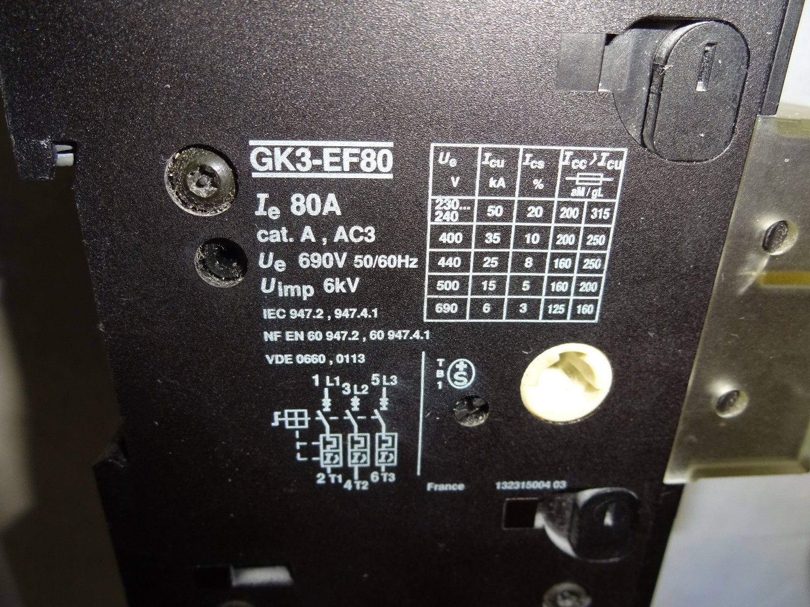 TELEMECANIQUE GK3-EF80 BREAKER ISOLATOR 80 AMP | eBay