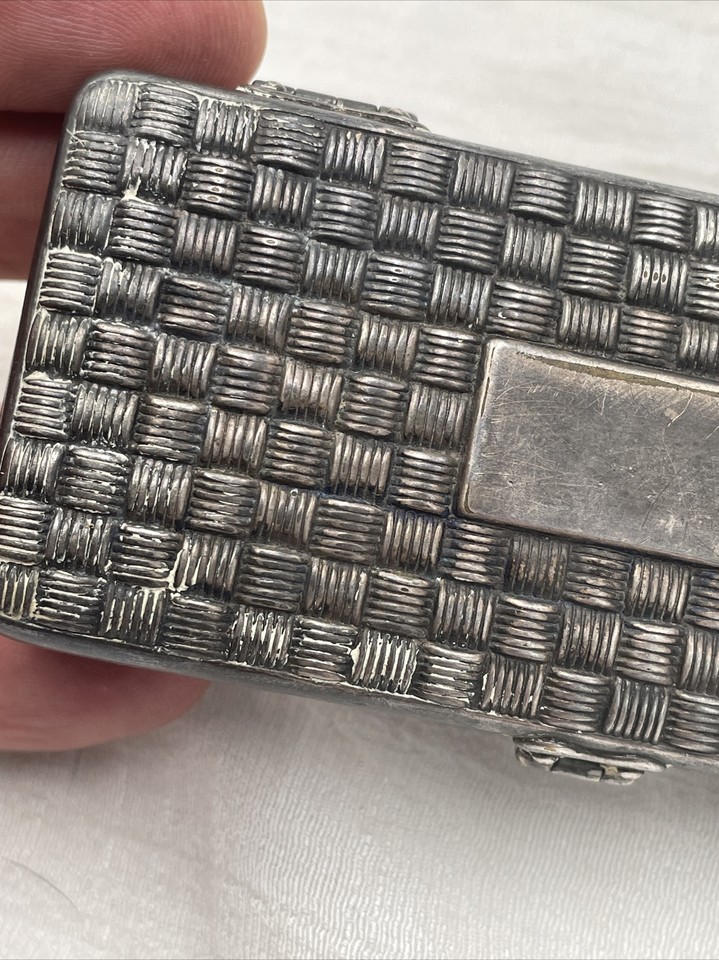 King Gillette Silver Plated Metal Safety Razor Box Pocket Edition Case ...