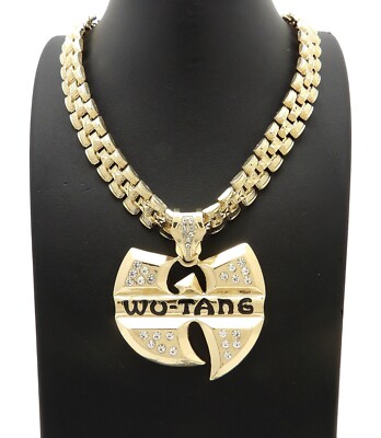 New Iced Hip Hop Wu Tang Pendant 13mm/24" Tank Chain Necklace RC3855 | eBay