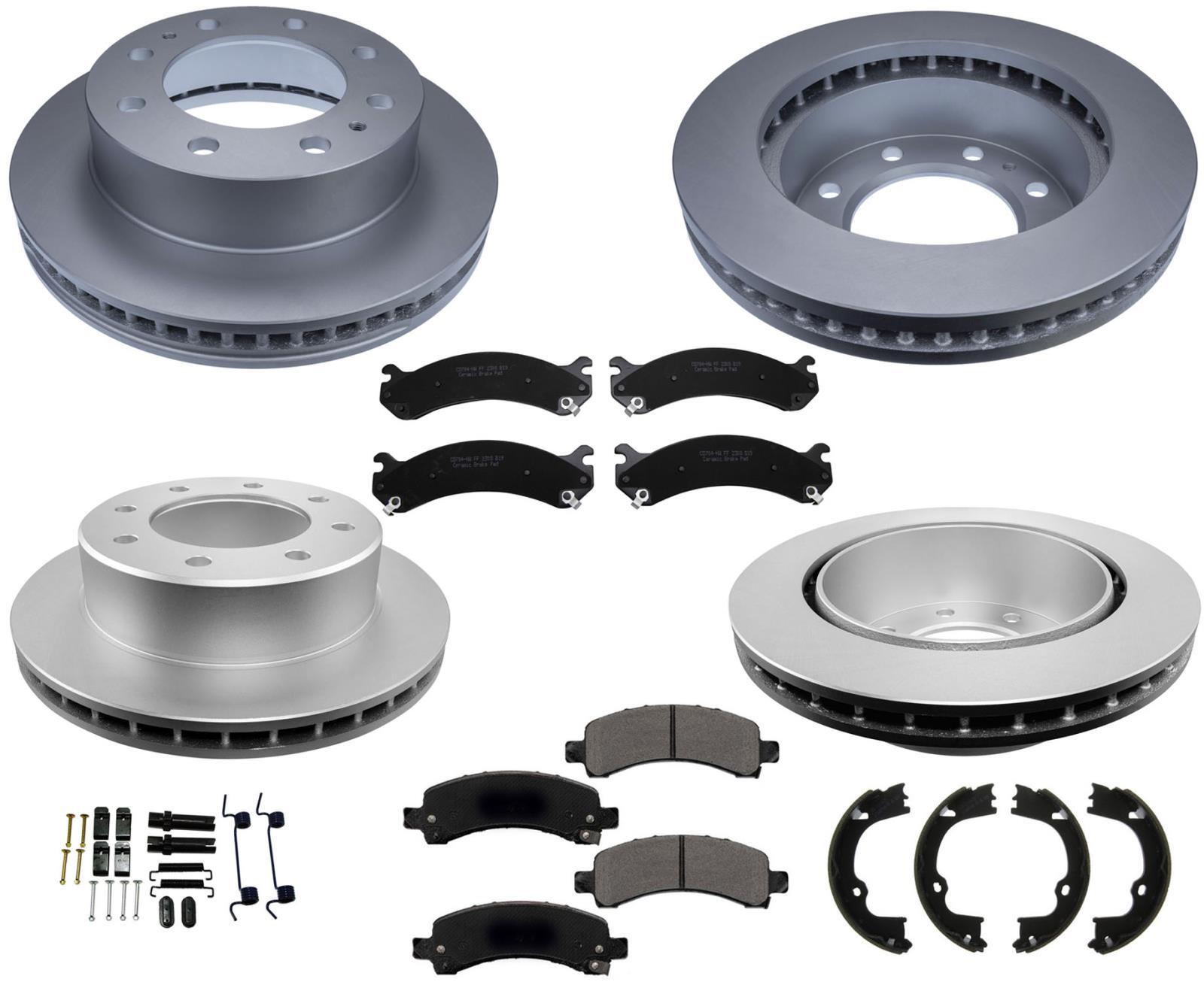 GEO Fleet Duty Coated Disc Brake Rotors Pads for GM Express Van 2500 ...