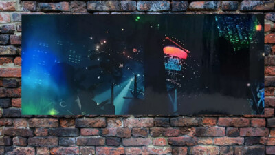 Blade Runner color changing holographic OFF WORLD BLIMP 1982 24" x 10"h ...