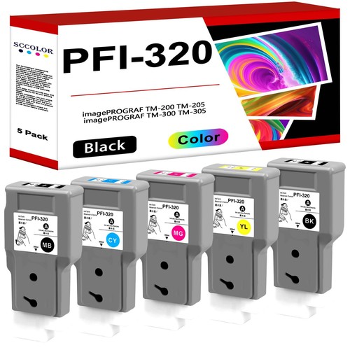 PFI-320 Ink/PFI-320 PFI320 Pigment Ink Tank Bundle Compatible PFI ...