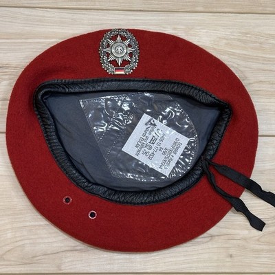 Bundeswehr BERET Sz 64 Military Police West German Army w/ Insignia ...