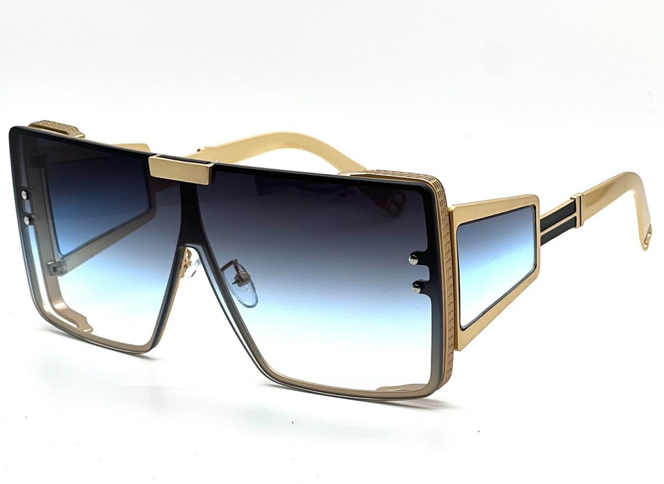 Men Women Sunglasses Designer Single Lens Oversized Large Shades Square ...