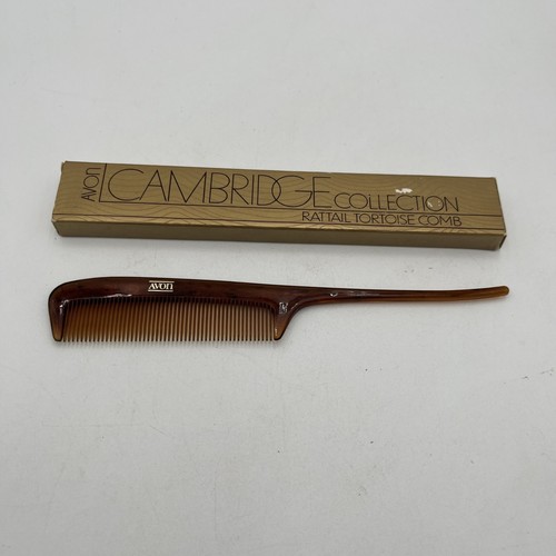 Vintage Avon 1981 Cambridge Collection Handled Tortoise Rattail Comb 8 ...