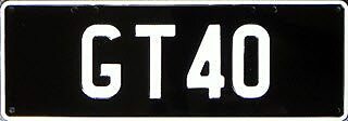 Ford GT40 gt 40 Number Plates Licence Vanity Sign license plate | eBay ...