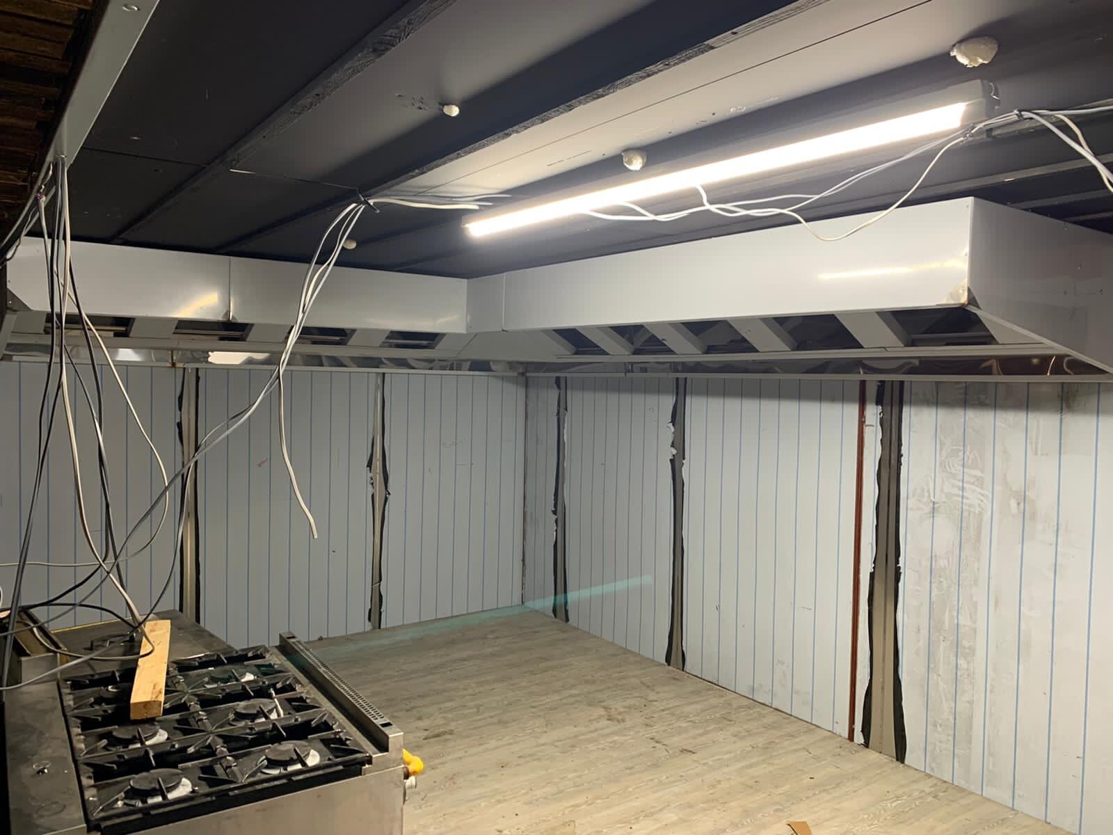 L Shape Commercial Kitchen Extraction | Grelly UK