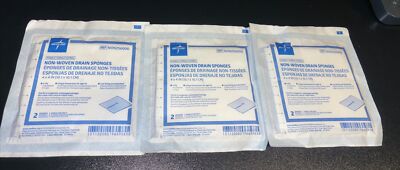 Medline Sterile Nonwoven Gauze Drain Sponges 4"x4" Quantity (3) | eBay
