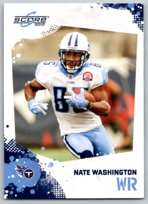 2010 SCORE NATE WASHINGTON TENNESSEE TITANS #289 | eBay