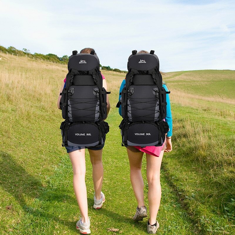 90L Camping Backpack Travel Bag Luggage Hiking Shoulder Bags Climbing ...
