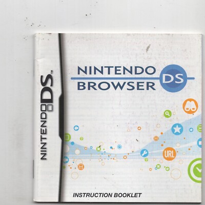 Browser Nintendo DS MANUAL ONLY Authentic Original | eBay