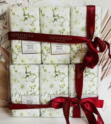 2-Pack Hopificio ~ White Musk Finest Triple Milled Bar Soap 6 Bars 5.3 ...