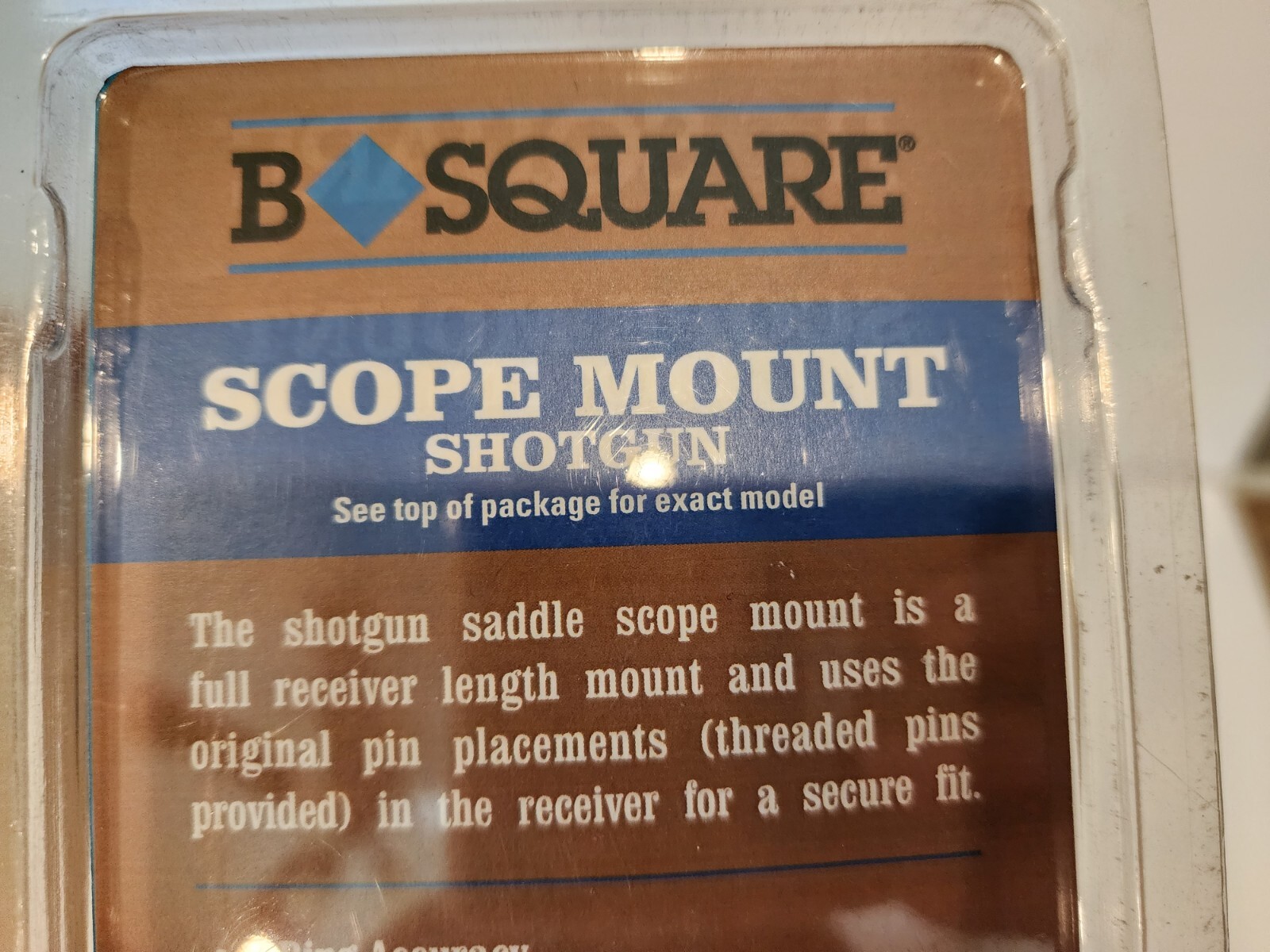 NIP B Square Scope Mount for Shotgun Saddle Scope, Full Receiver Length ...