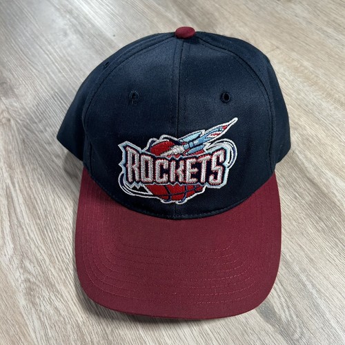 Vintage Houston Rockets Snapback Hat NBA Basketball Twins Blue Plain ...