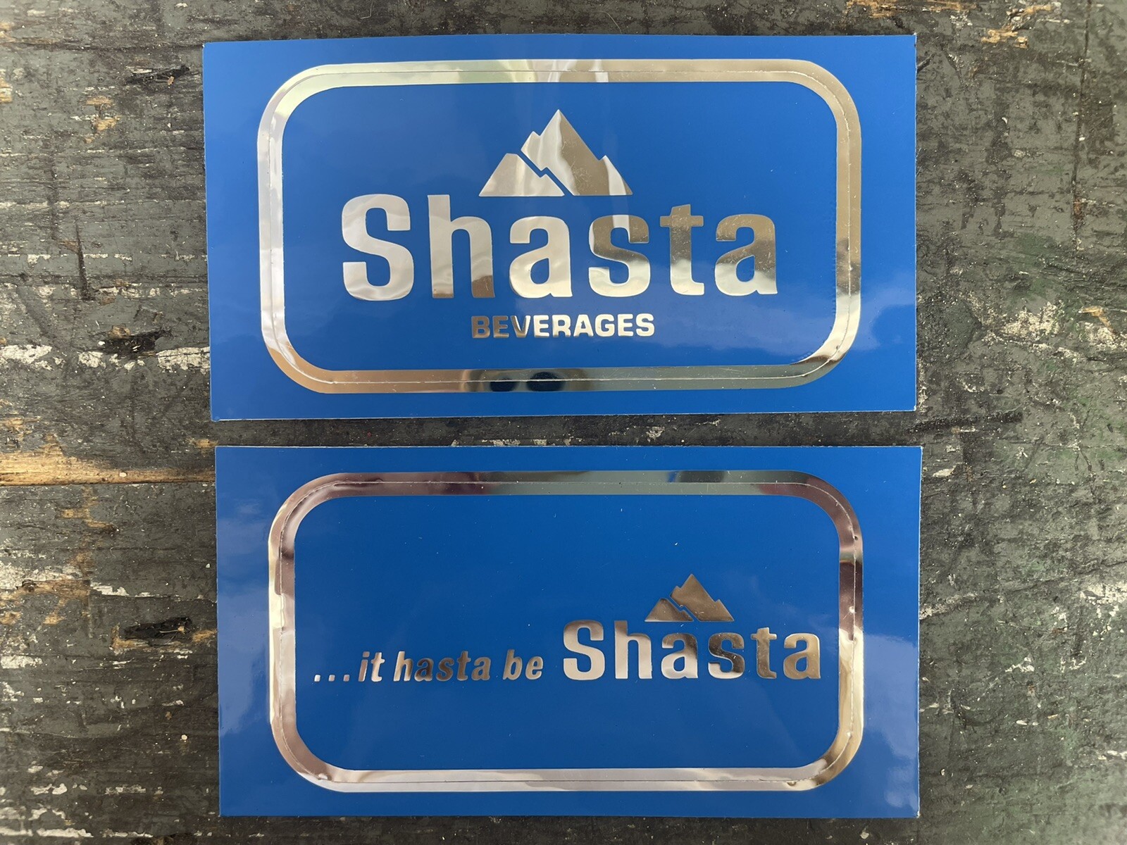 (2) VTG New + Unused Rare SHASTA Soda Beverages Decals IT HASTA BE A ...