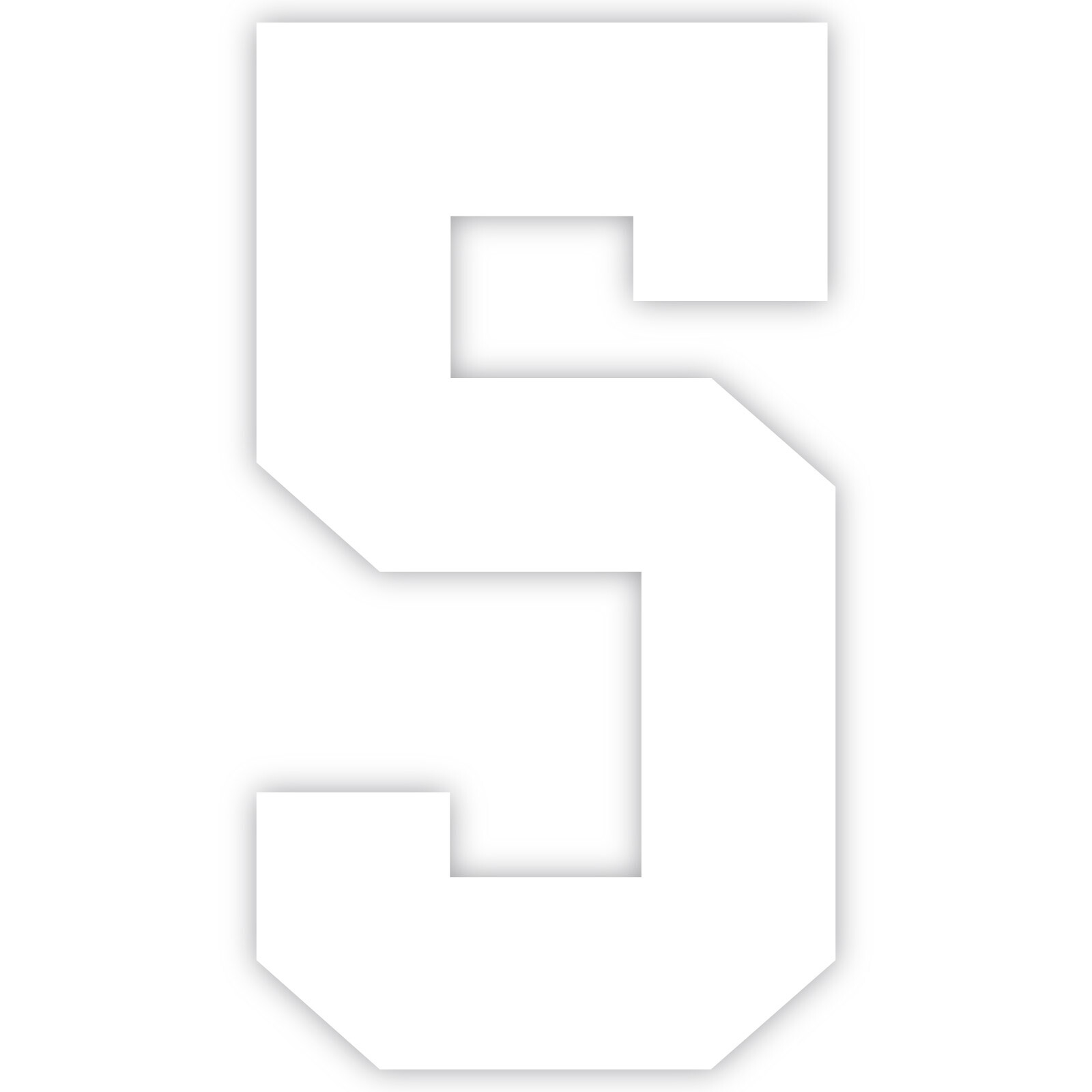 Varsity Number 5 Decal Sticker Vinyl Window College Athletic Letters ...