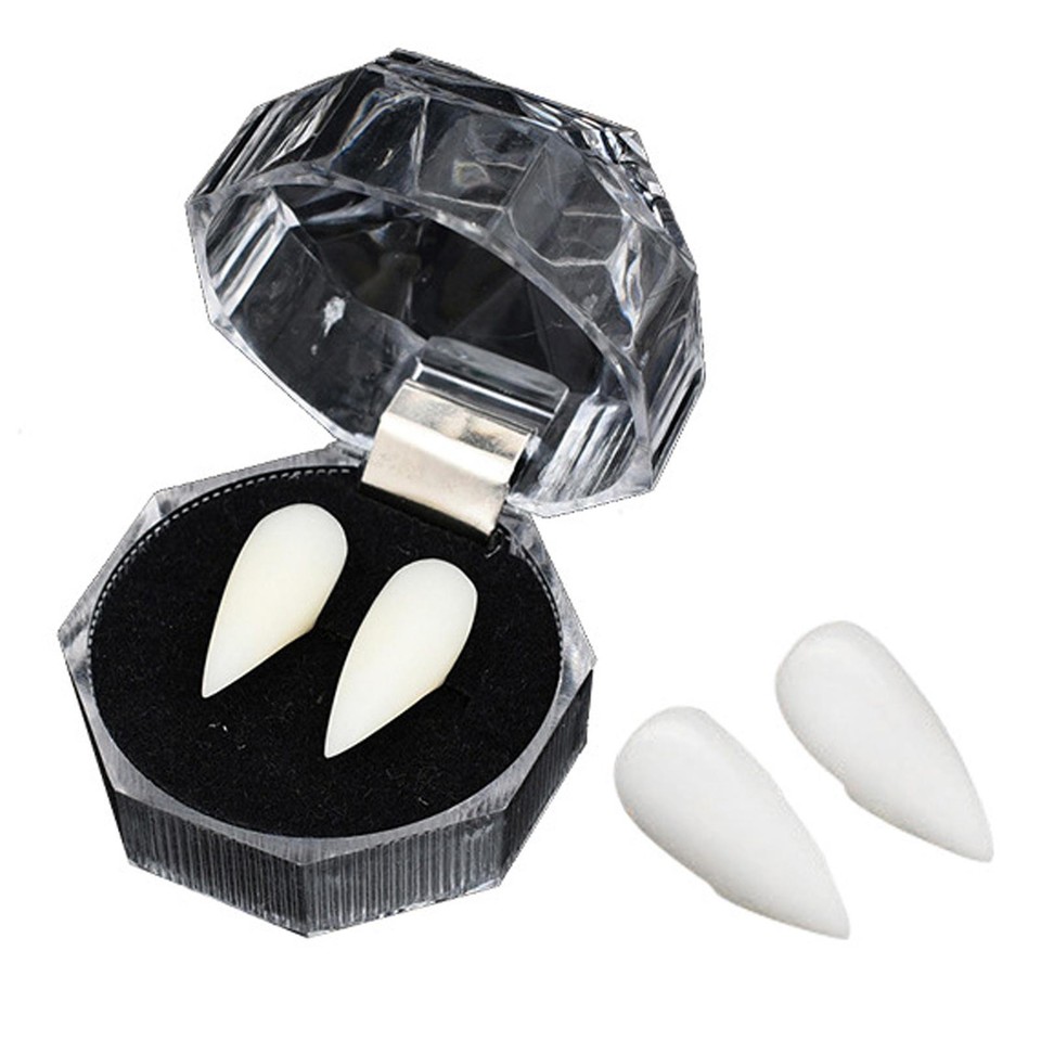 Vampire Teeth Fangs Dentures Props Costume Props False Teeth Solid Glue ...