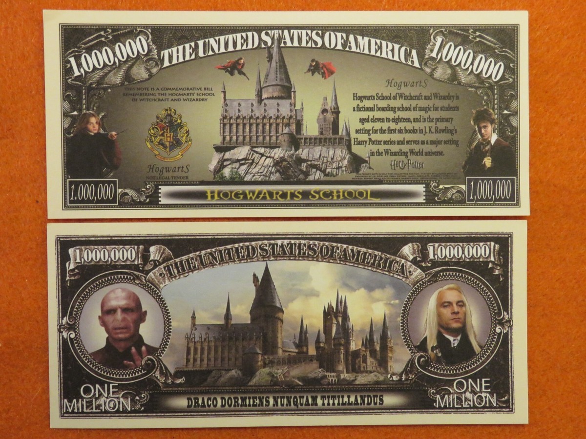 Harry Potter Paper Money Hogwarts Bookmark