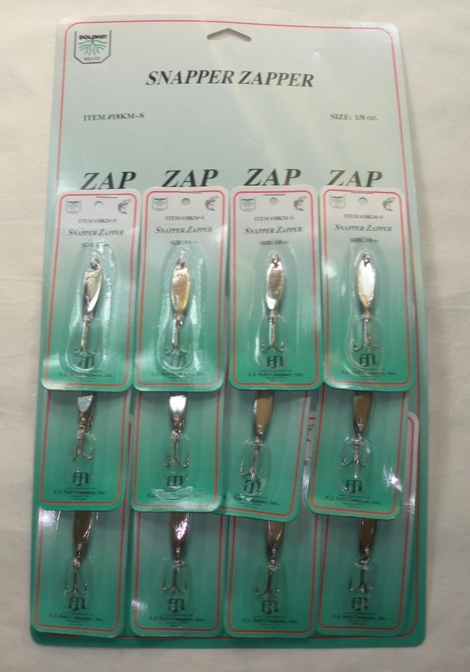 Dolphin 18KM-S Silver 1/8 oz Snapper Zapper Spoon Kast Master Card of ...