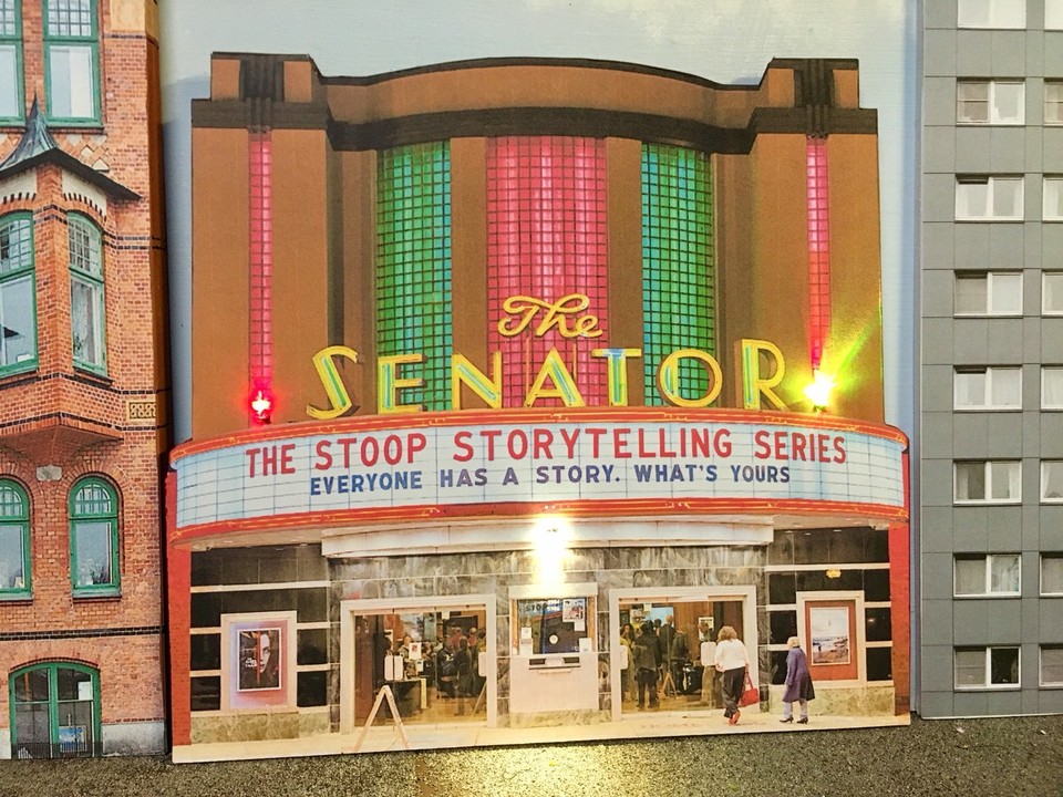 HO SCALE MOVIE THEATER - Scratch Built Building Flat-Front w/ LEDs ...