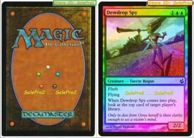 DEWDROP SPY magic MORNINGTIDE BLUE 2/2 FLASH FLYING CREATURE #30/150 ...