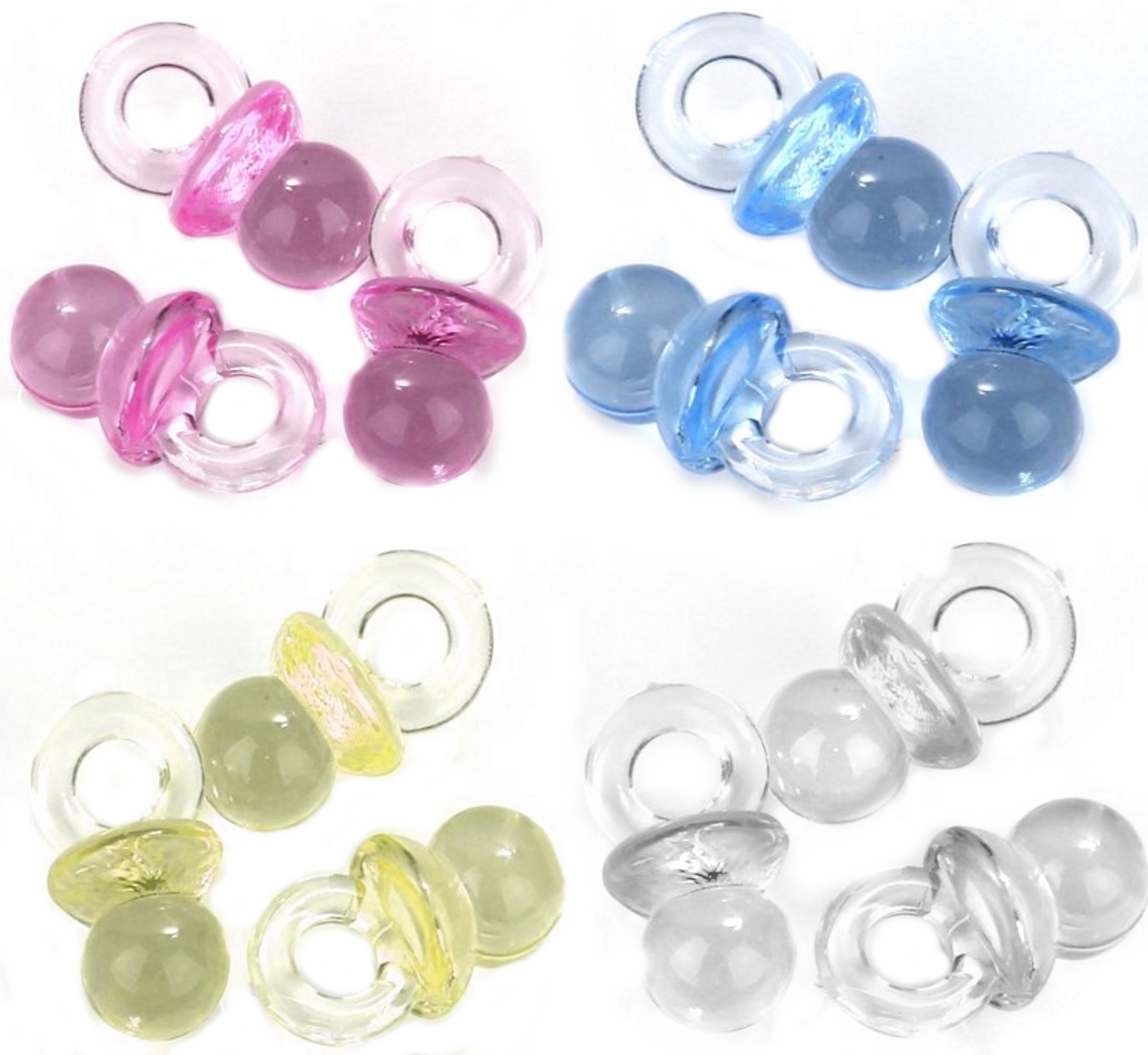 144 Mini Pacifiers Baby Shower Favor 7/8" long mixed colors | eBay