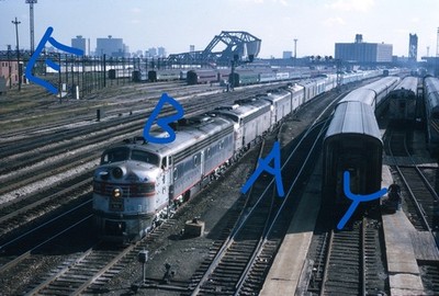 Burlington Northern BN CB&Q E9A Tr. 8 26 32 Chicago IL 1970 Original ...