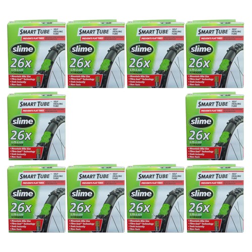 Slime Inner Tube Self HEALING 26" x 1.75-2.125 SCHRADER Bike Tubes X10 ...