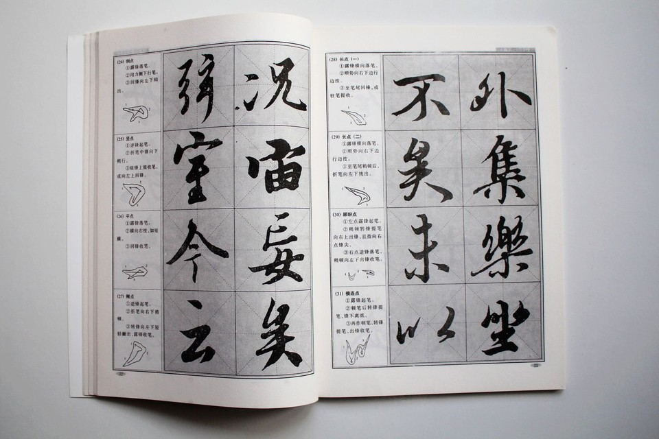 Chinese Calligraphy Ink Writting Brush Tutorial Study Book Wang Xizhi ...