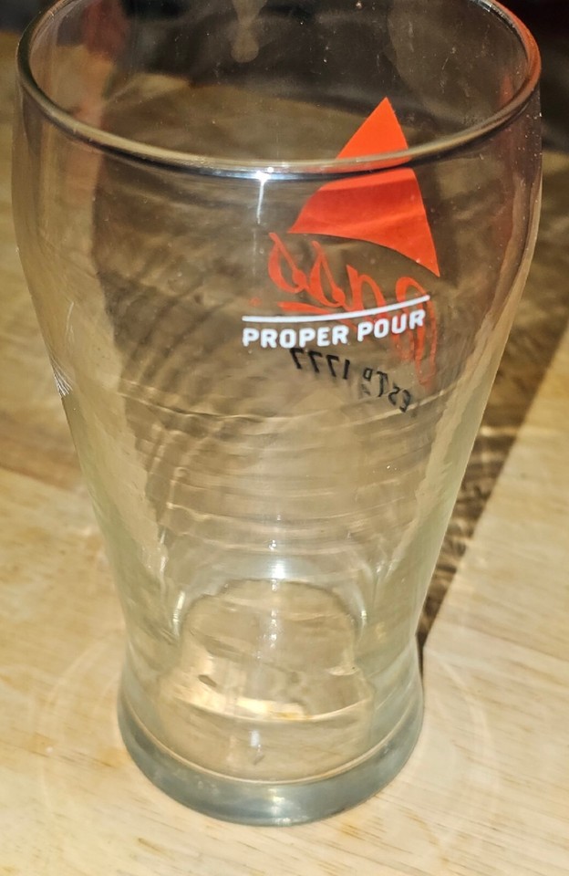 BASS PALE ALE Brewing Company Imperial Beer Glass Pint Proper Pour Tan ...