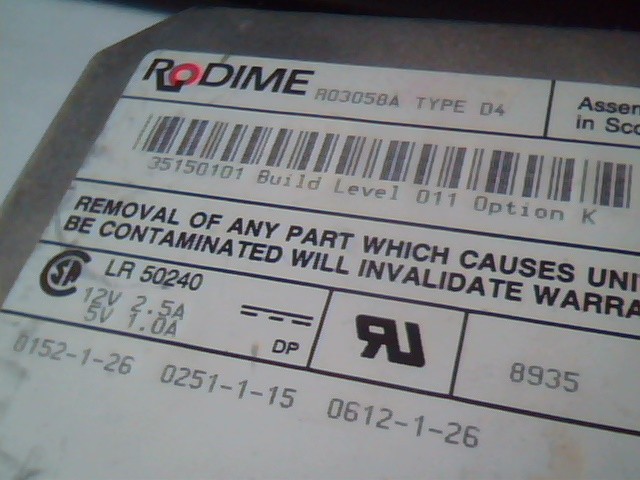 Hard Disk Drive RODIME R03058A D4 011 OPT K LR 50240 | eBay