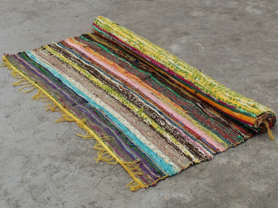 Chindi Rug Area Rag Rug Home Decor Bohemian Large Indian Carpet Floor ...