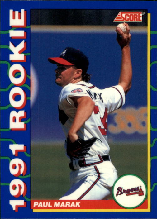 1991 Score Rookies Atlanta Braves Baseball Card #13 Paul Marak | eBay