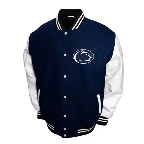 Letterman Penn State Nittany Lions Graduate Navy and White Varsity ...