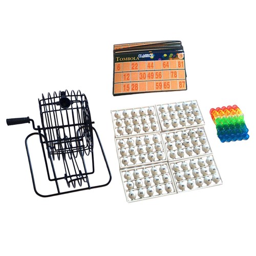 Traditional Bingo Game Deluxe Metal Bingo Machine Toy for Holiday Home ...