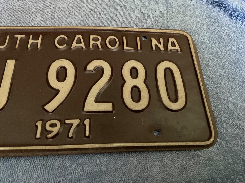 South Carolina 1971 CJ 9280 License Plate | eBay