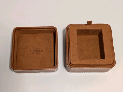 Shinola Detroit Brown Leather Watch Box Case For Single Watch ...