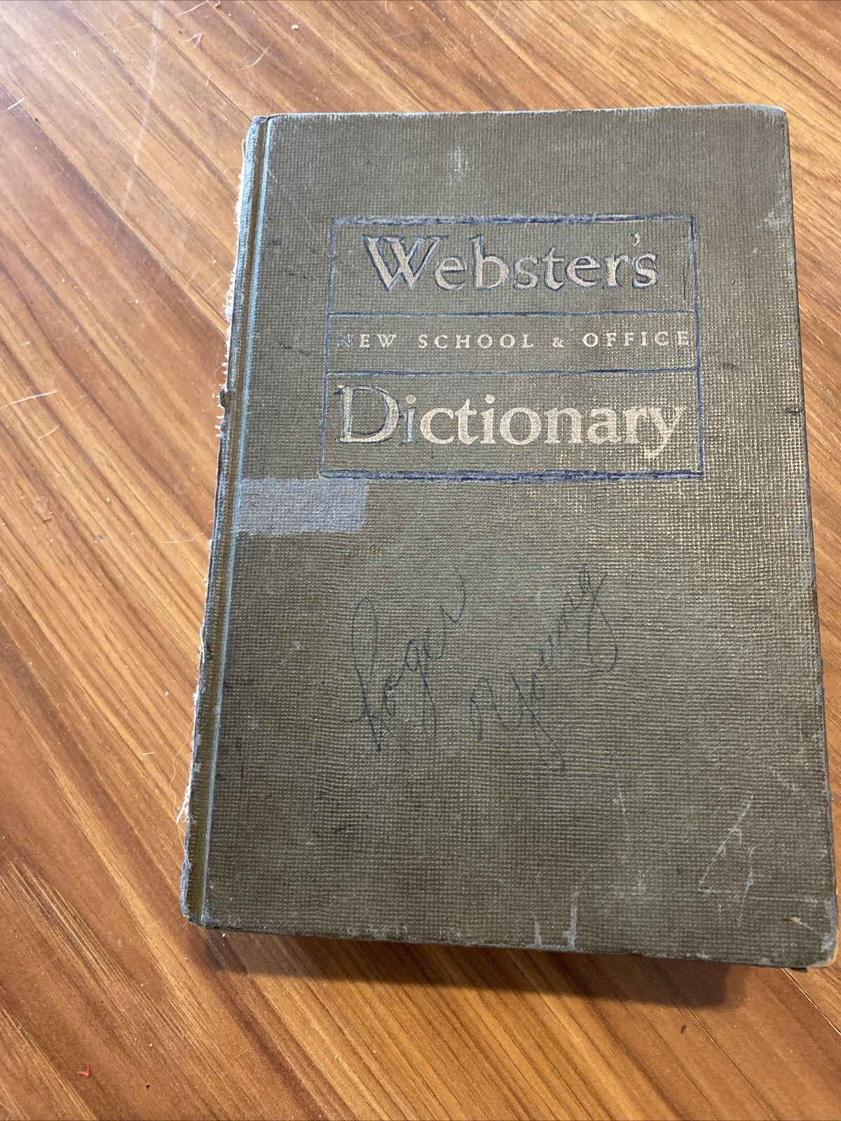 VINTAGE Blue Green 1962 WEBSTER'S NEW SCHOOL & OFFICE DICTIONARY Book ...