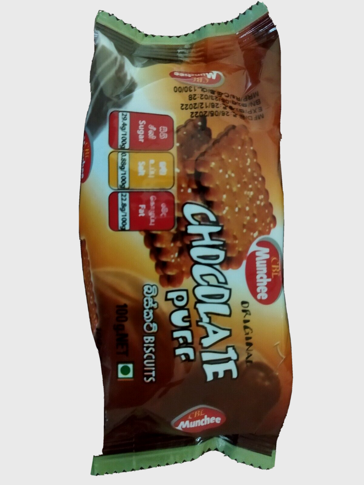 Tea Biscuits Cookie MUNCHEE CHOCOLATE PUFF 100g Ceylone CHOCOLATE CREAM ...