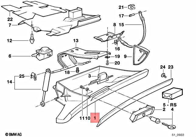 Genuine BMW M5 E34 518g 518i 520i 524td 525i 525ix Glove Box Vinyl ...