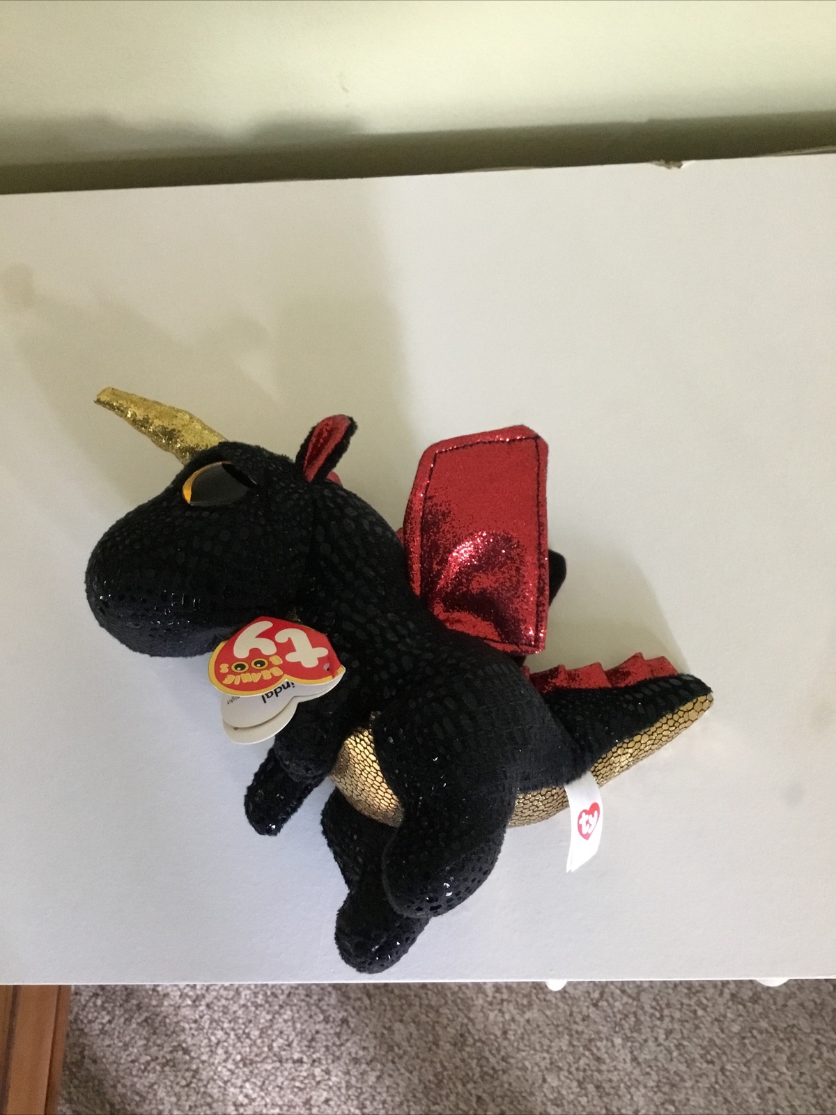 TY Beanie Boos - GRINDAL the Unicorn Dragon (6 inch) Stuffed Plush ...