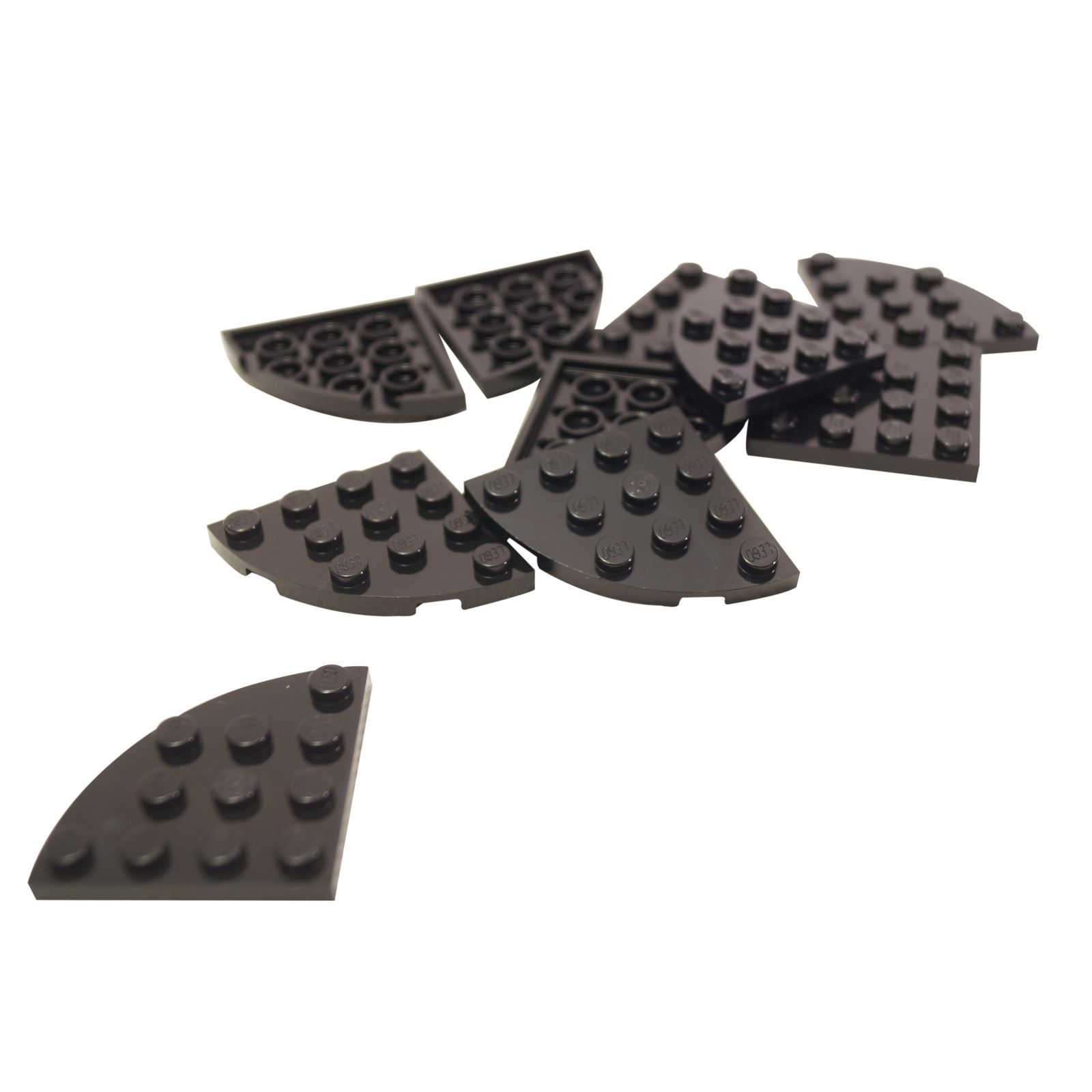 10 NEW LEGO Plate, Round Corner 4 x 4 Black | eBay
