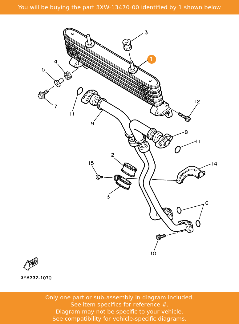 Yamaha Fj1200 Oil Cooler Radiator FJ 1200 91-95 for sale online | eBay