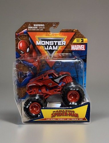 NEW Monster Jam THE AMAZING SPIDER-MAN Series 2 Die-Cast Mini-Monster ...
